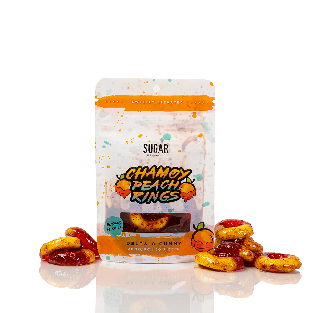 Eighty Six Chamoy Peach Rings Delta-8 THC Gummies