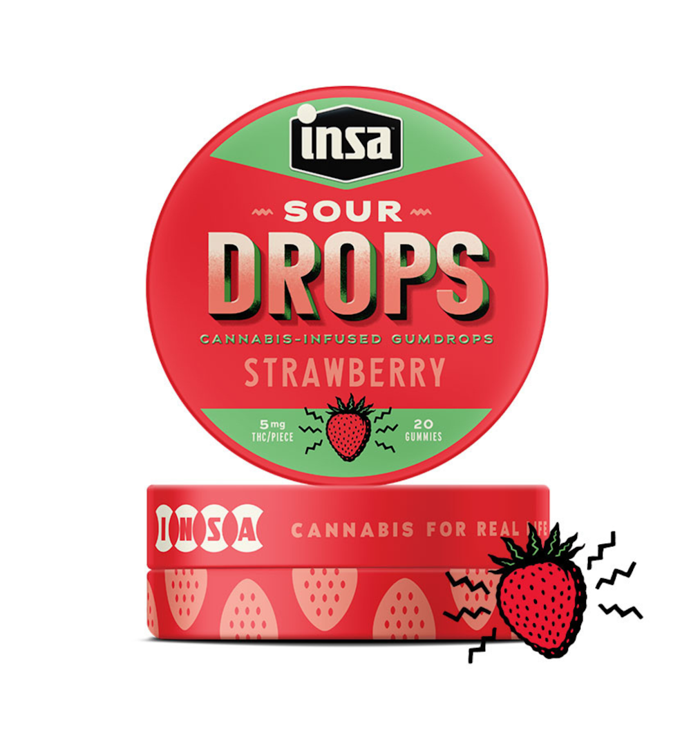Insa Sour Strawberry Drops | Herb