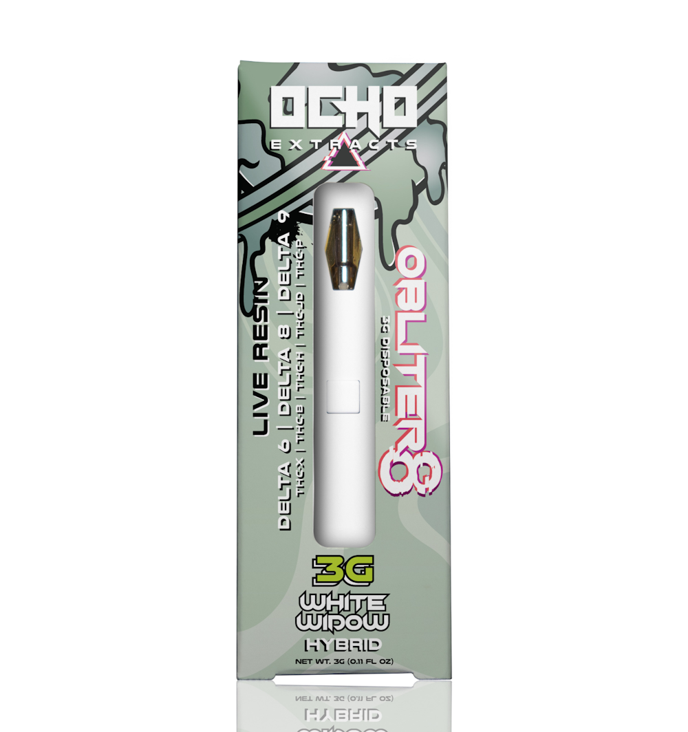 OCHO EXTRACTS Obliter8 3 Gram Disposable – White Widow Hybrid