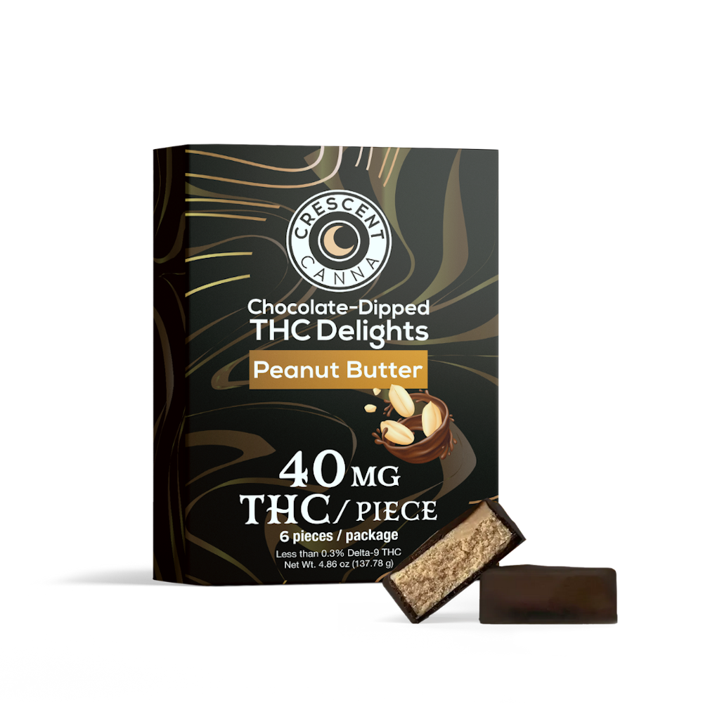 Crescent Canna THC Chocolate Peanut Butter 40 mg Delights | Herb