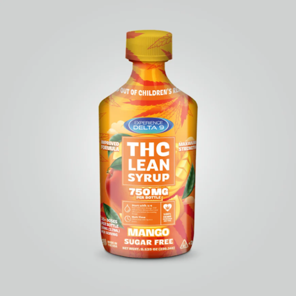 Experience CBD Delta 9 THC Mango Lean Syrup Sugar-Free THC Syrup