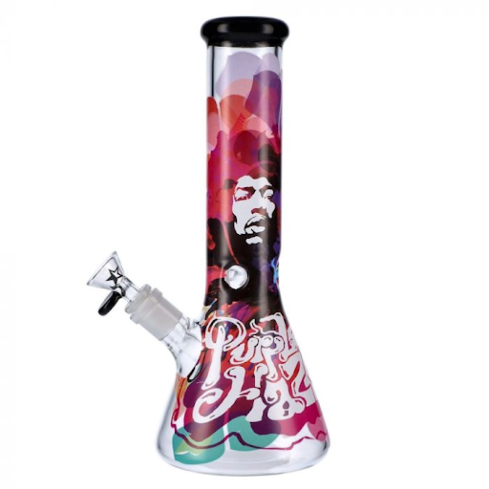 Grasscity Famous Brandz Jimi Purple Haze Beaker Ice Bong | 12 Inch | Herb