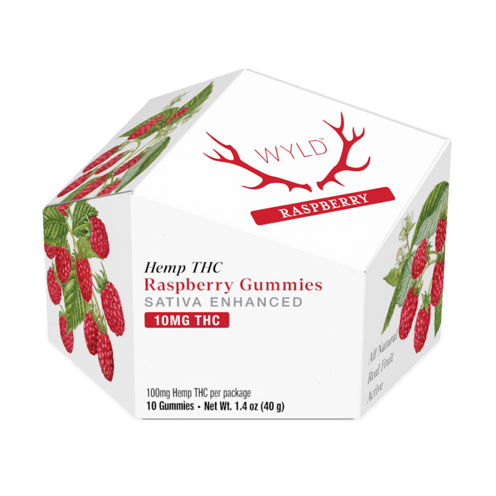 Wyld Hemp Raspberry Sativa THC Gummies | Hemp THC | Herb