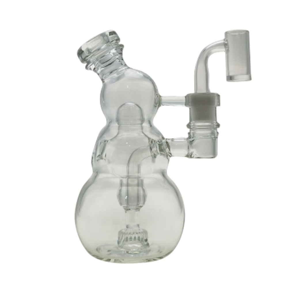 Thick Ass Glass (TAG) 7″ Triple Stacked Ball Dab Rig (Snow Man) | Herb