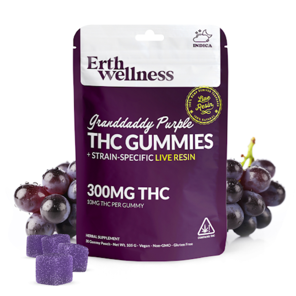 Erth Wellness Grandaddy Purple THC Gummies | Herb