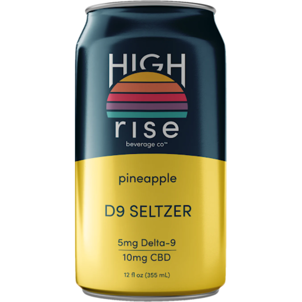 High Rise Beverage Co Pineapple D9 THC Seltzer | Herb