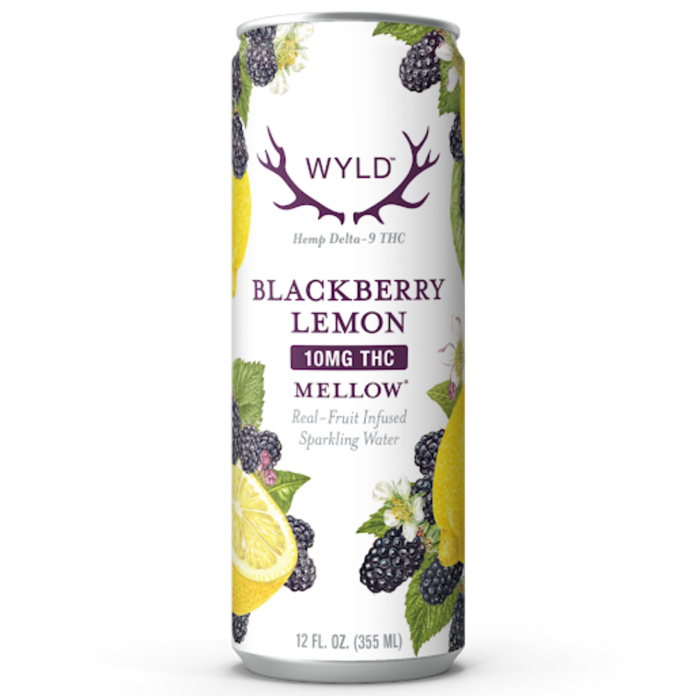 Wyld Hemp Blackberry Lemon THC Sparkling Water | Mellow | Herb